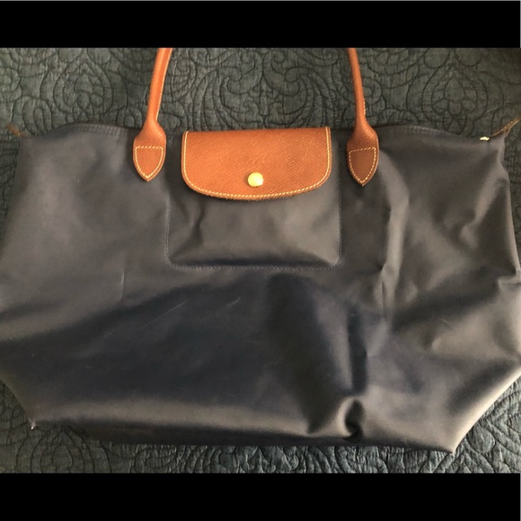 Longchamp | Bags | Navy Large Longchamp Le Pliage Guc | Poshmark